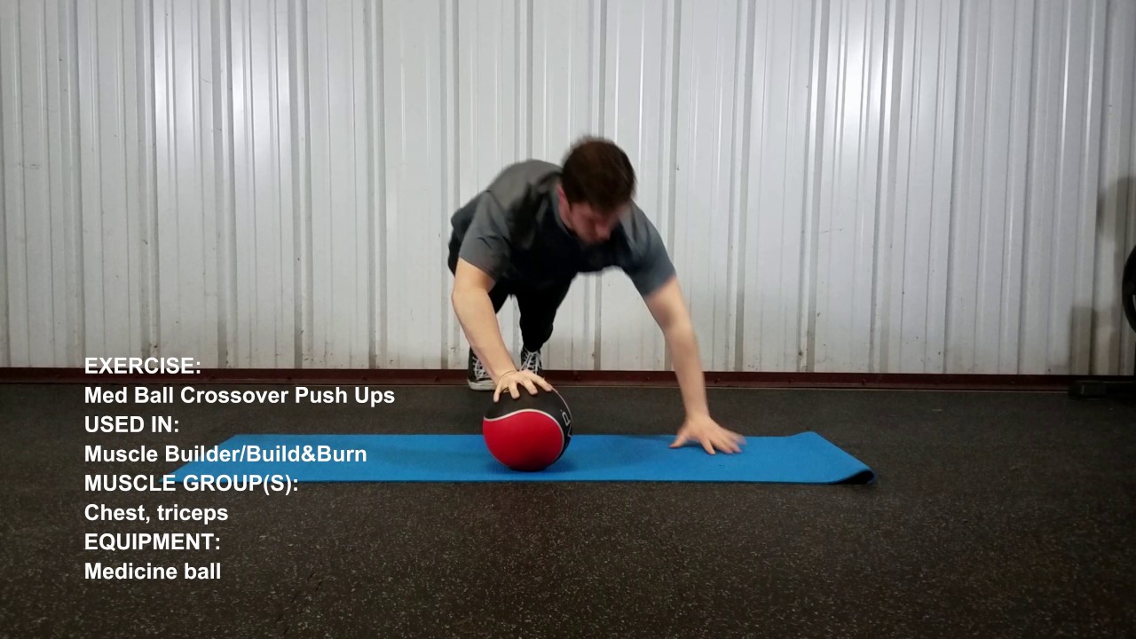 Med Ball Crossover Push Ups by SwitchFit - YouTube