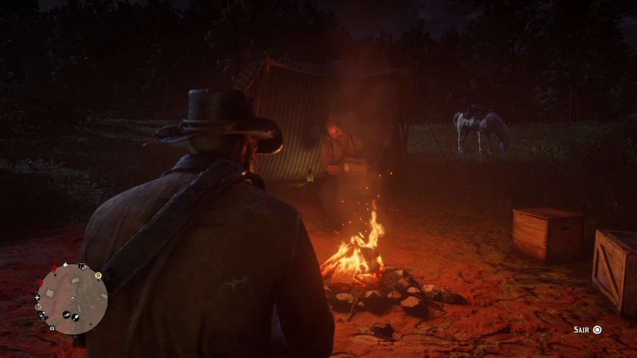Mr. Pearson plays "Glory Glory Man United" at the campfire RDR2 - YouTube