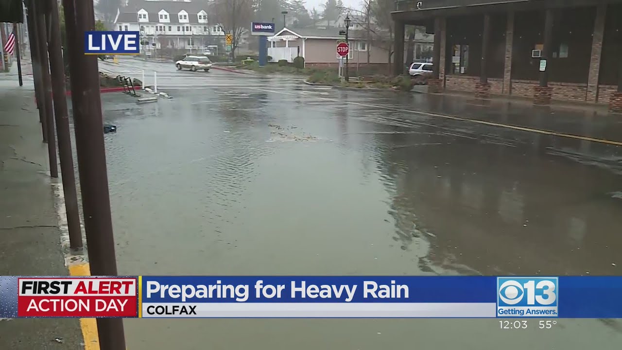 Heavy rain in Colfax continues to cause flooding issues - YouTube