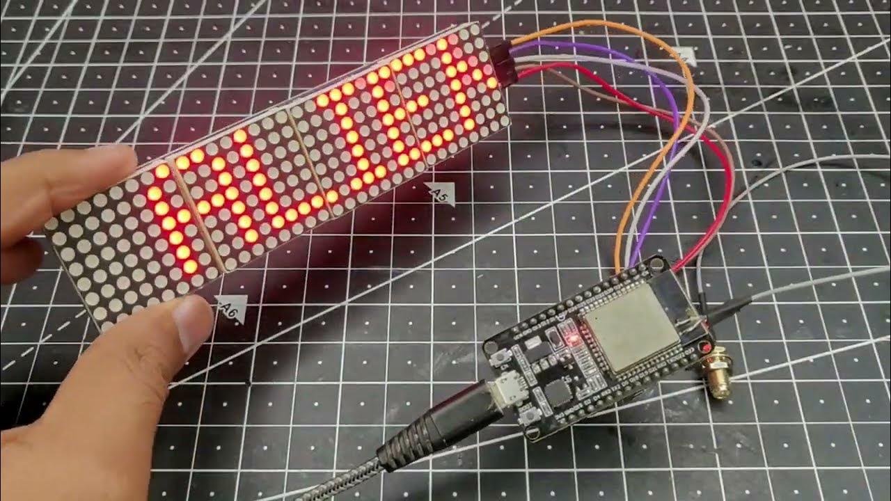 How to Print Text on MAX7219 Dot Matrix Display With ESP32 from Web Browser - YouTube