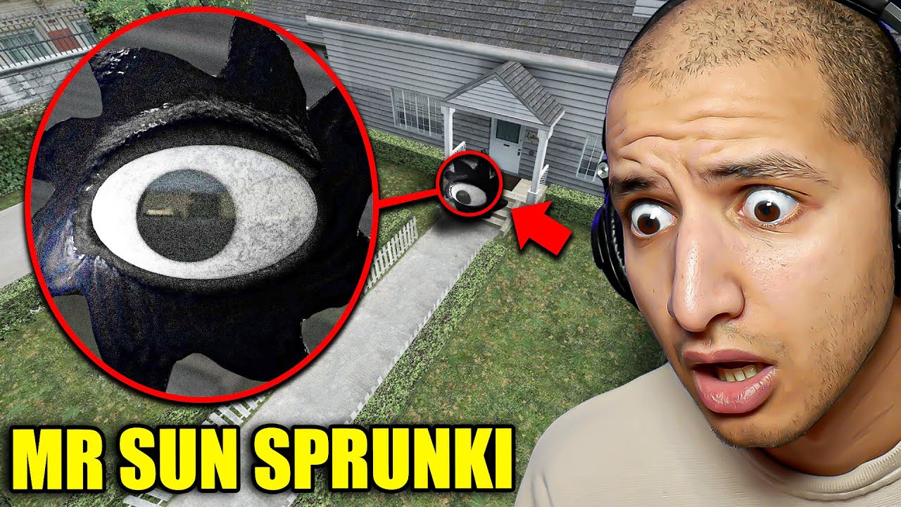 Drone Catches Mr Sun Sprunki Outside My House Youtube