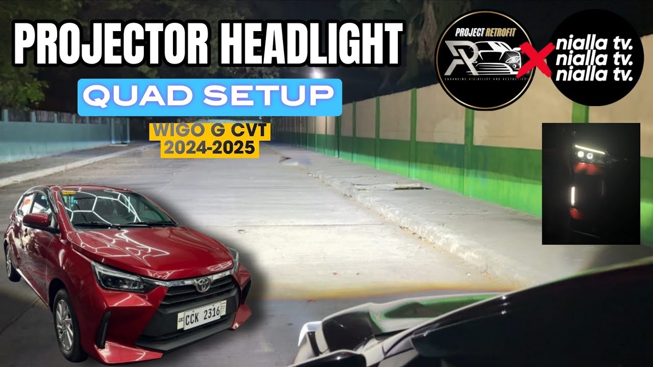 [ WIGO 2024 - 2025 ] PROJECTOR HEADLIGHT (QUAD SETUP) UPGRADE FULL ...