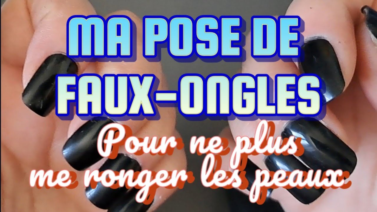 🥰 MA POSE DE FAUX-ONGLES 😉 POUR .E PLUS RONGER MES PEAUX 🥰#fauxongles # ...