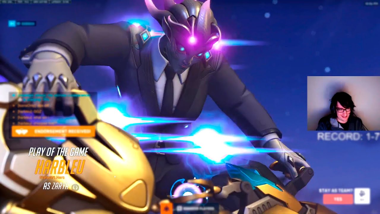 HARBLEU ZARYA GAMEPLAY! POTG! - OVERWATCH 2 SEASON 10 TOP 500 - YouTube