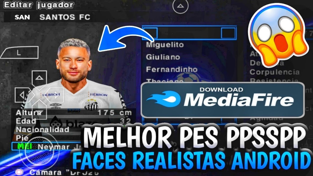 SAIU!🚨 O MELHOR PES PPSSPP FACES REALISTAS NOVOS KITS TRANSFERÊNCIAS ...