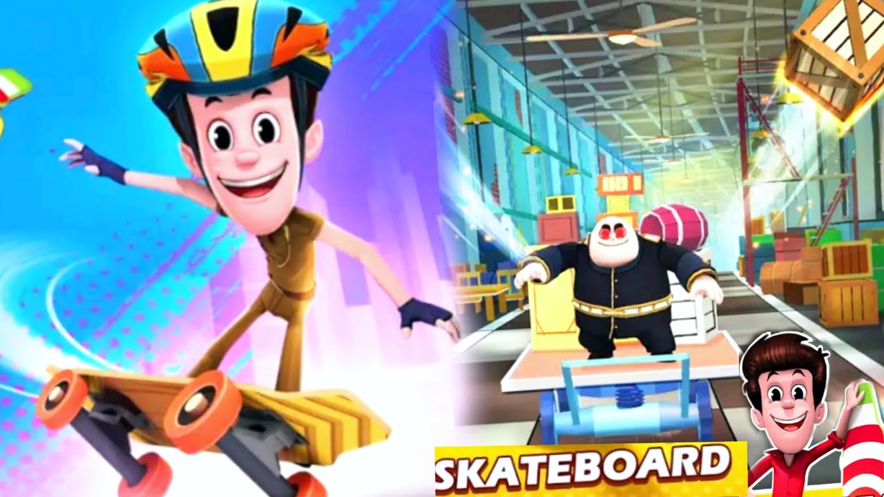 Skateboard Rush - Smaashhing Simmba Cartoon Running Game - YouTube