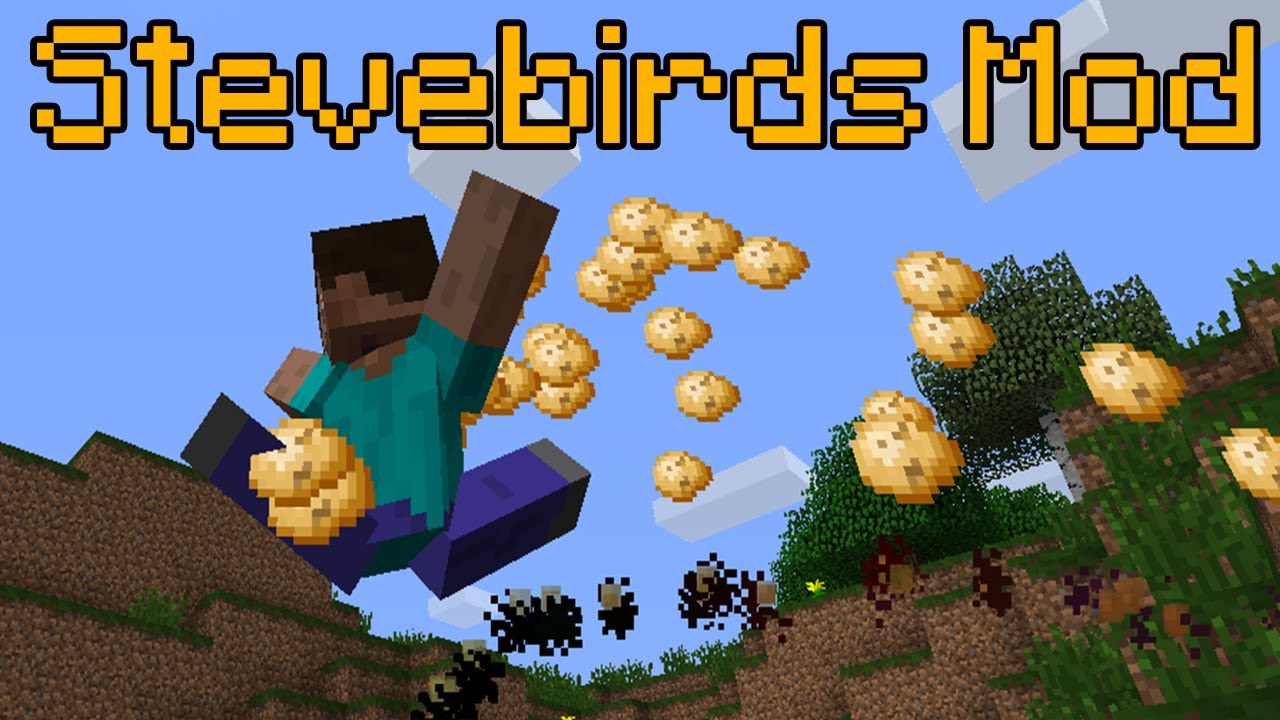 Minecraft Mods - STEVEBIRDS MOD! CRAZY FLYING STEVES! [1.4.4] - YouTube