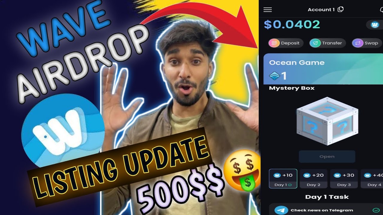 Wave wallet new update | Wave wallet listing | new tasks Available ...