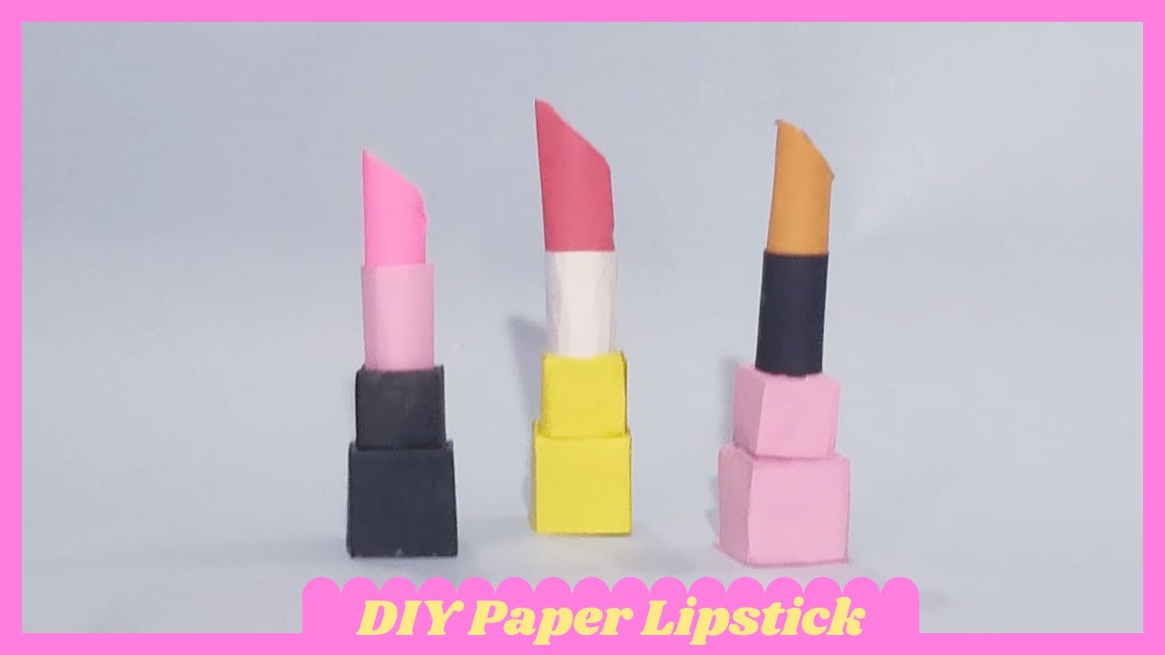 How to make a paper lipstick | Origami tutorials | paper lipstick step ...
