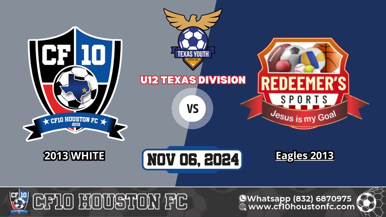 CF10 Houston FC 🔵 VS 🔴 The Redeemer's Sports ⚽️TYSL - U12⚽️ 11-06-2024 ...