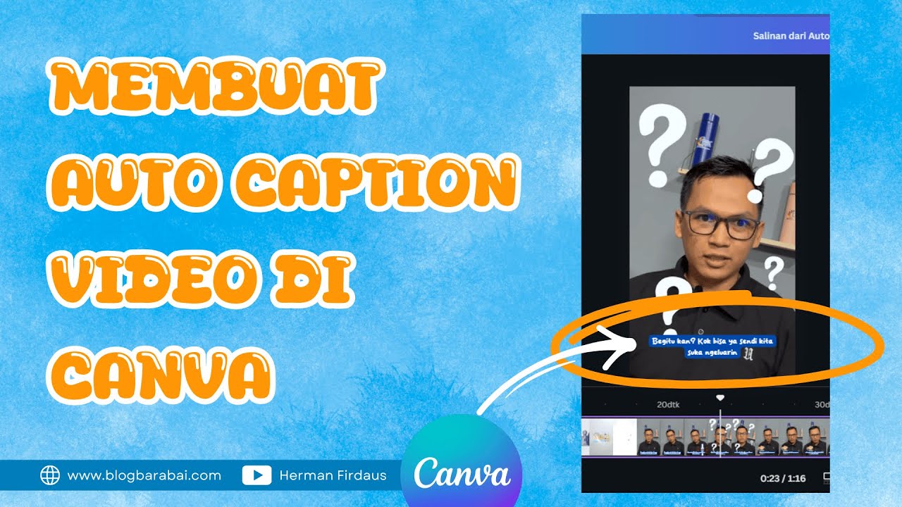 Cara Membuat Auto Caption Video Otomatis di Canva - YouTube