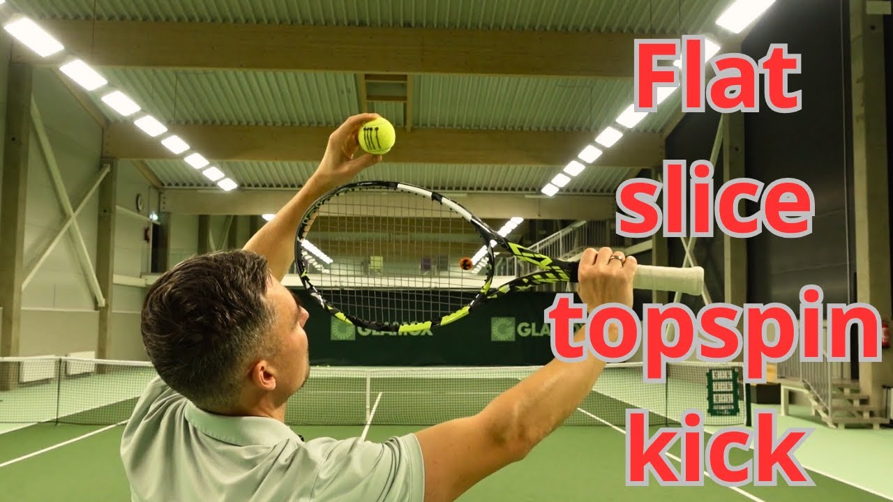 Flat, slice, topspin and kick serves EXPLAINED and DEMONSTRATED - YouTube