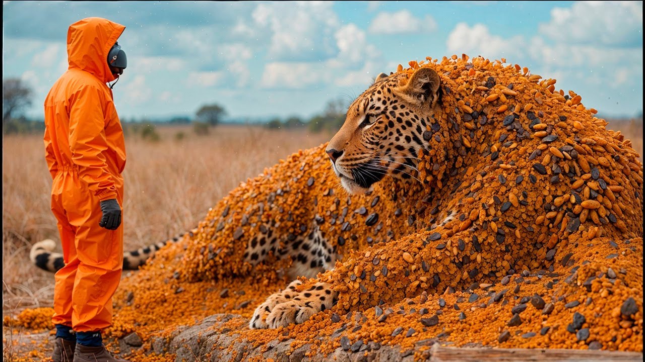 LEOPARD Infested with Millions of Parasites Rescued by Courageous Team ...
