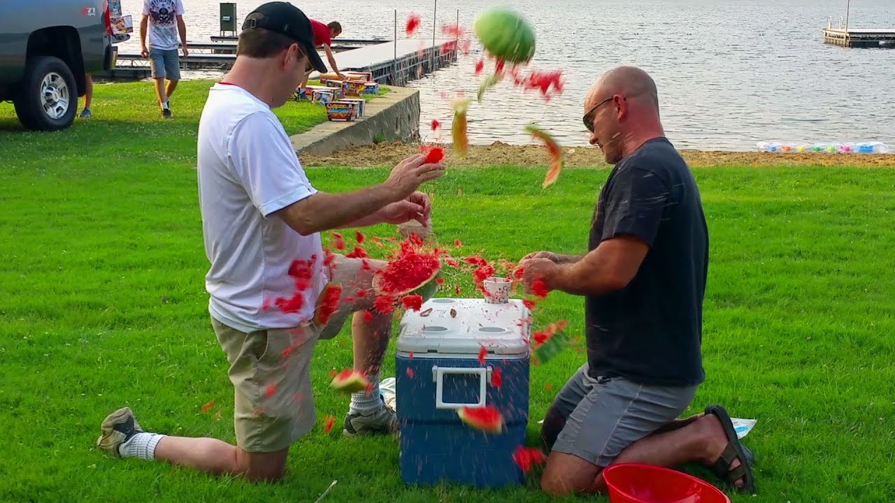 Exploding a Watermelon with Rubber Bands - YouTube