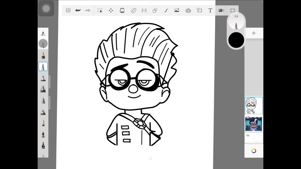 Drawing Romeo from PJ Masks by using Autodesk Sketchbook 1/2 - YouTube