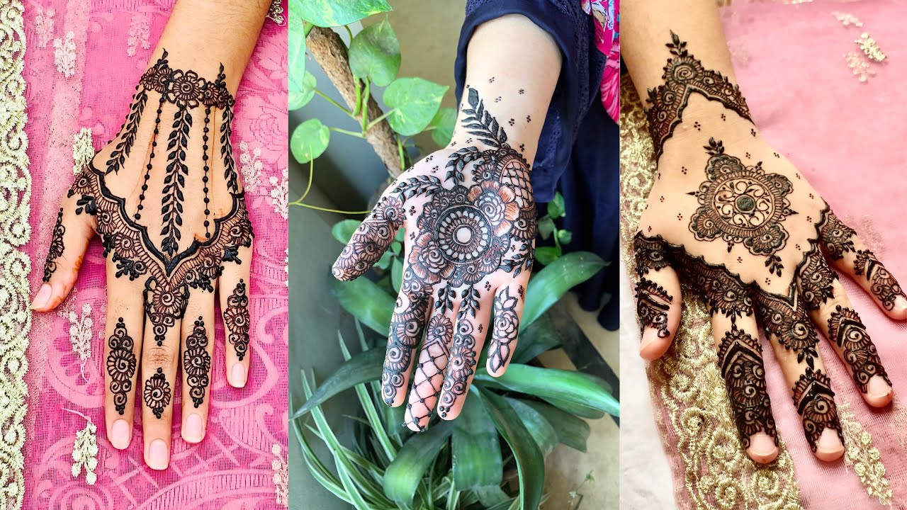 3 BEAUTIFUL & LATEST HENNA TUTORIALS IN 1 VIDEO (3 in 1) ️ - YouTube