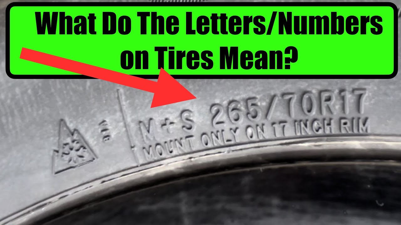 What Do The Letters Numbers and Symbols on Tires Mean Explained - YouTube