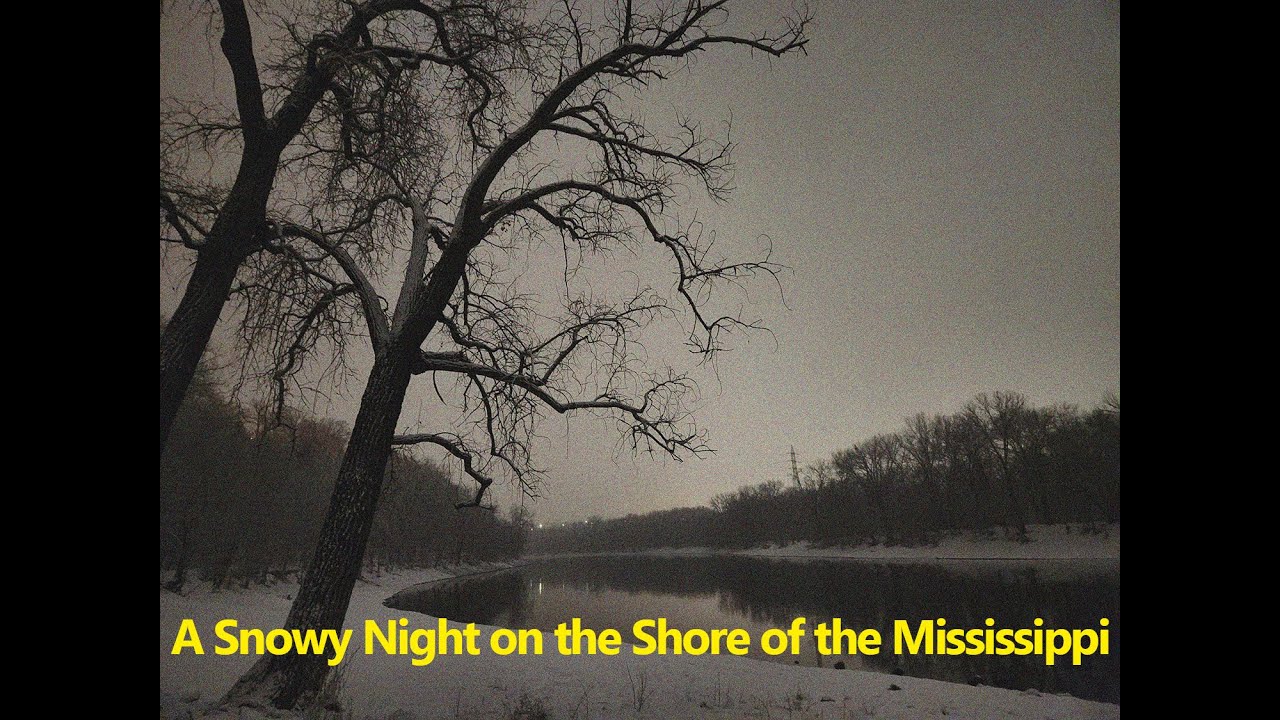 Saint Paul, MN at the Mississippi River on a Snowy Night - YouTube