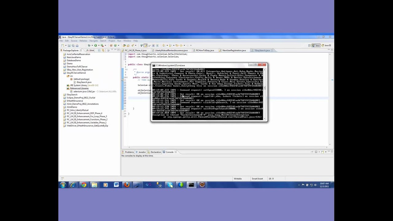 Writing Code Selenium Rc Server Video 1 Youtube