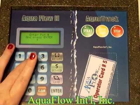 AquaFlow II - Office Encoder - Adding money to a customer's card - YouTube