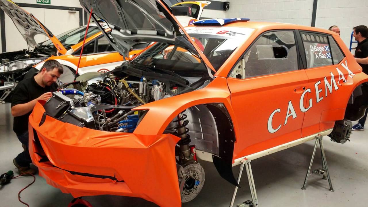 Full matt orange rally car colour change for David Bogie's rally car ...