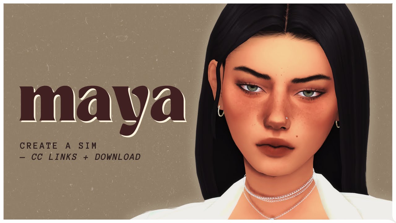 create a sim (full cc list + download) // the sims 4 - YouTube