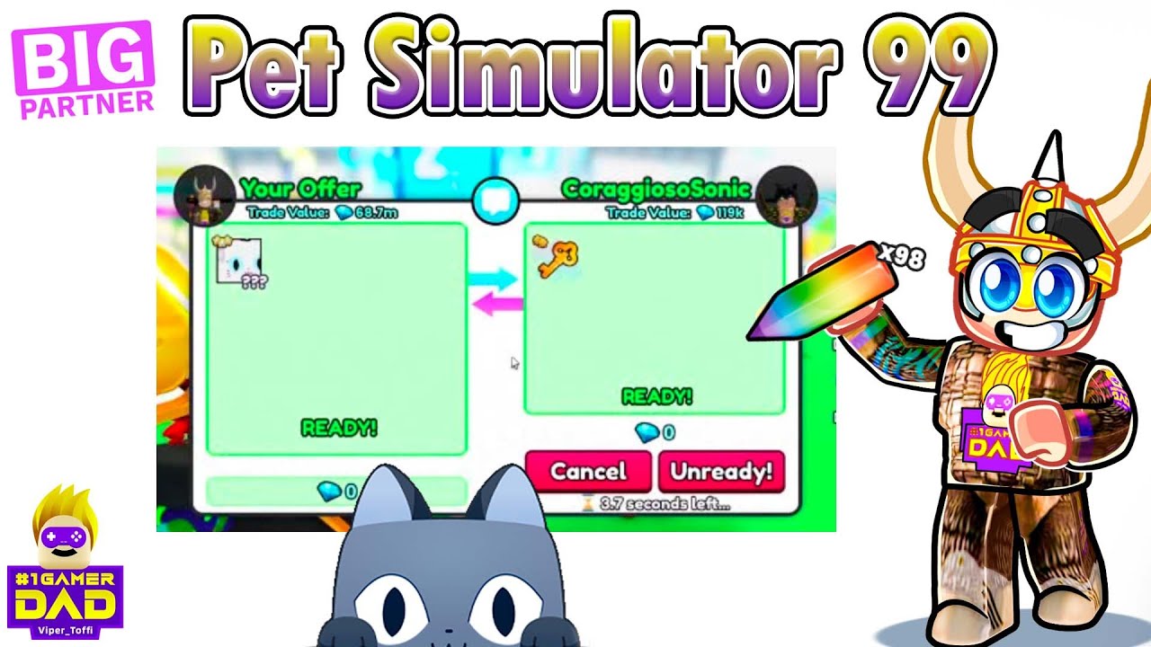 Giving Exclusive and Huge in Pet Simulator 99 Live Stream 05 - YouTube
