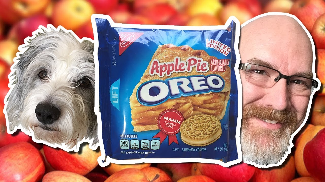 Apple Pie OREO Cookie Review with Sam the Dog - YouTube
