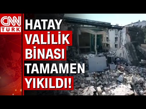 Hatay valilik binası tamamen yıkıldı!