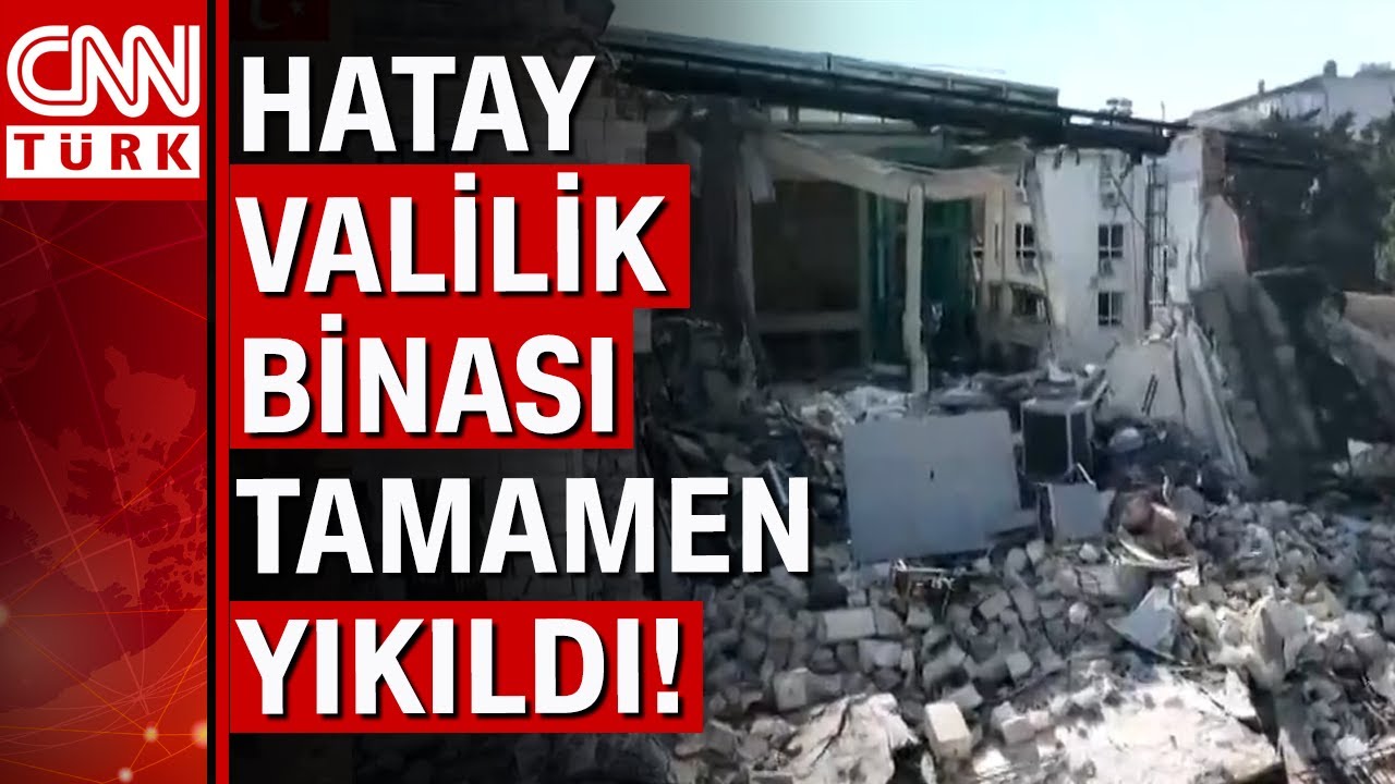 Hatay valilik binası tamamen yıkıldı! - YouTube