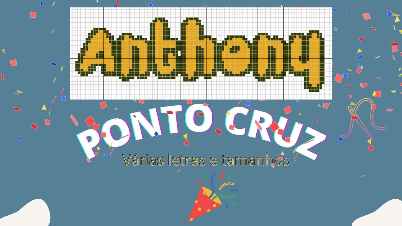 Gráficos com nome ANTHONY para BORDAR PONTO CRUZ - YouTube