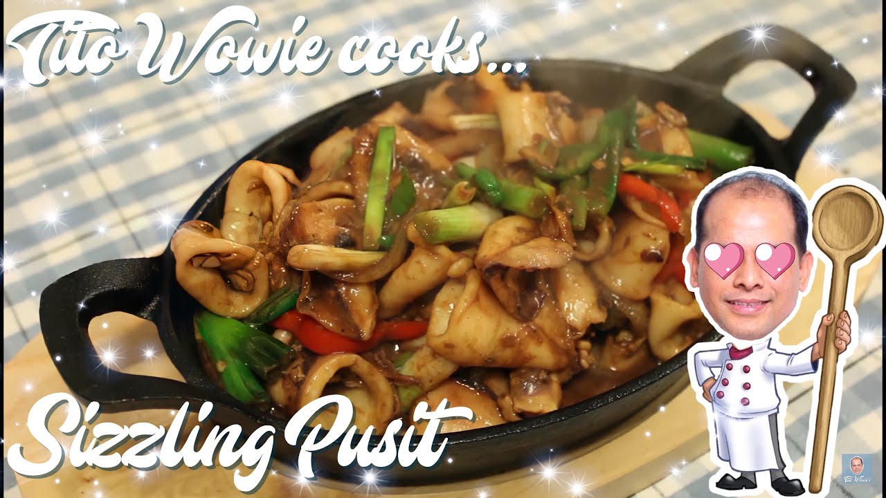 HOW TO COOK SIZZLING PUSIT | PUMUPUSITSIT SA SARAP - YouTube