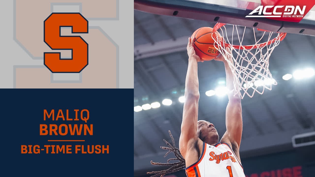 Syracuse's Benny Williams' Blind Assist For The Maliq Brown Dunk - YouTube