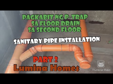 Sanitary pipe Installation, Floor drain at water closet sa CR ng second ...