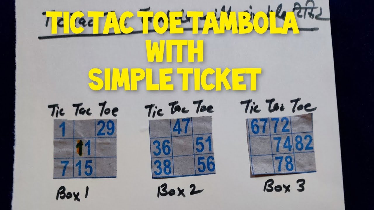 tic tac toe tambola with simple ticket | friendship day theme tambola ...