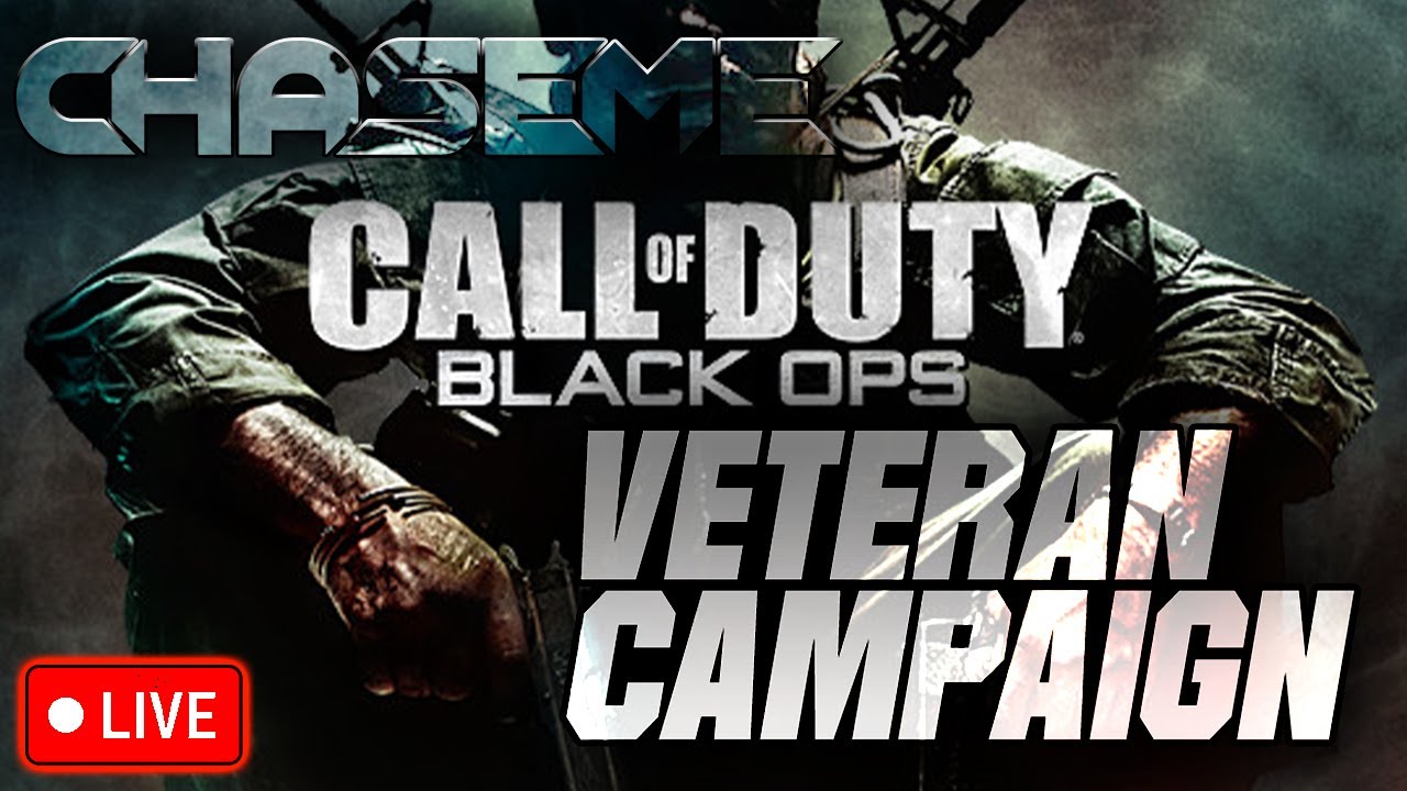 🔴Black Ops 1 VETERAN Campaign Playthrough // Night 2 🔗ChaseMe.store ...