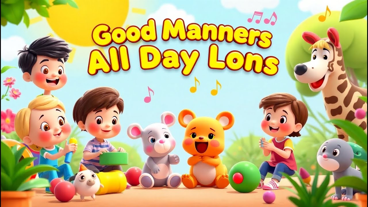 Good Manners All Day Long For Kids || Nursery Rhymes + Kids Songs ...