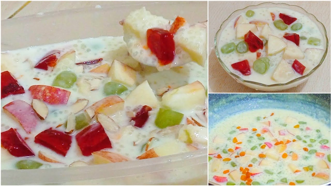 Easy Sago Fruits Dessert Recipe Ramadan Special - YouTube