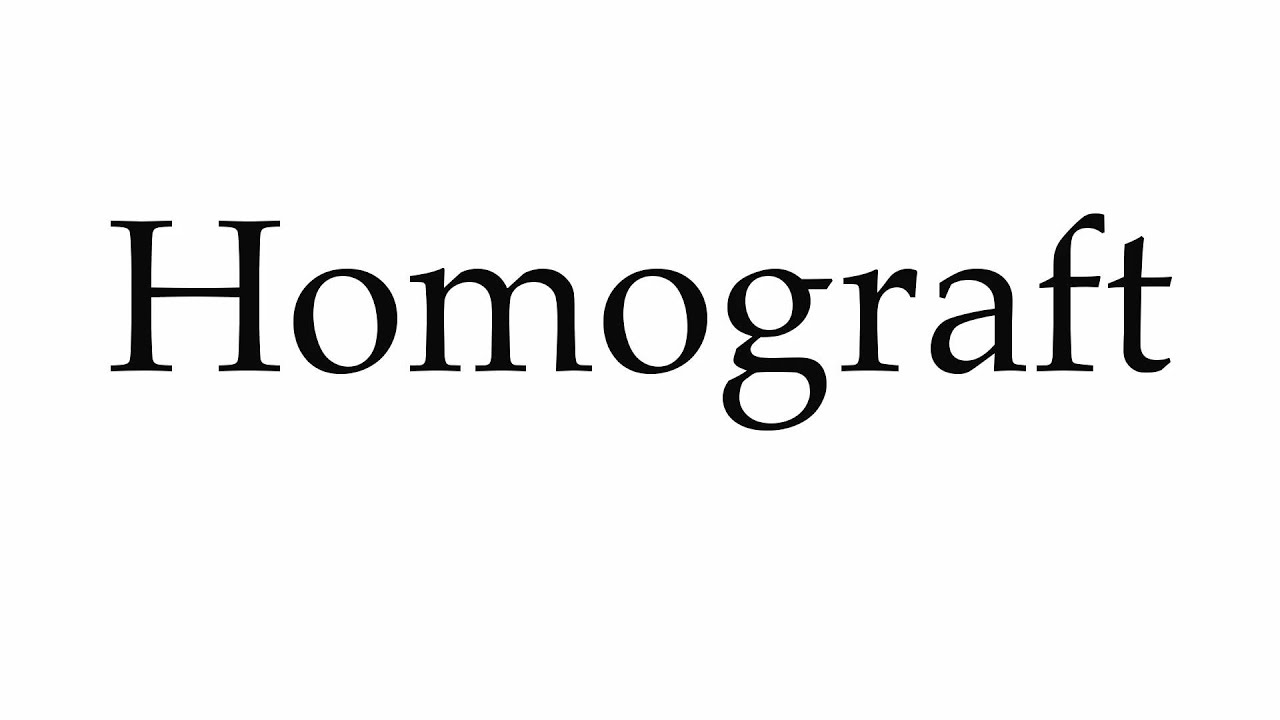 How to Pronounce Homograft - YouTube