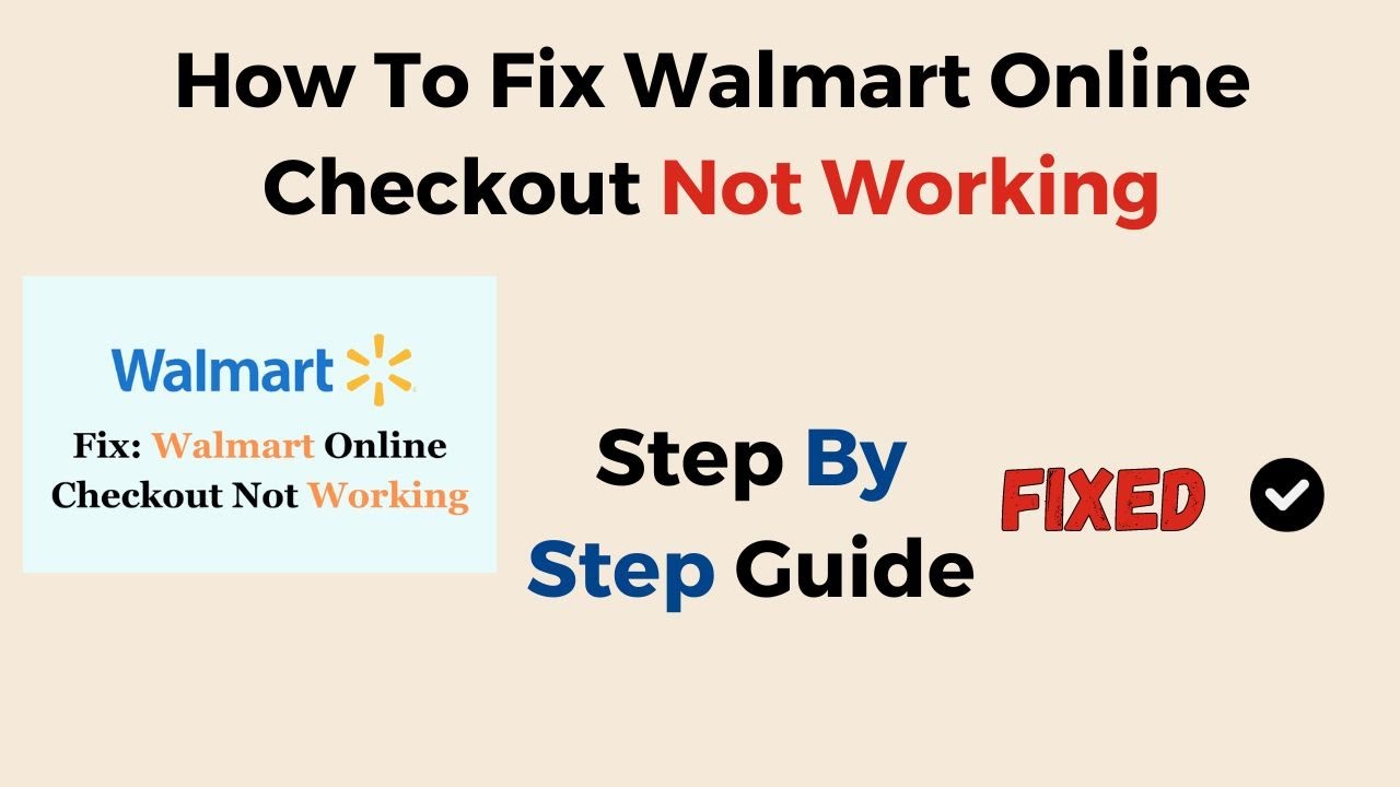 How To Fix Walmart Online Checkout Not Working - YouTube