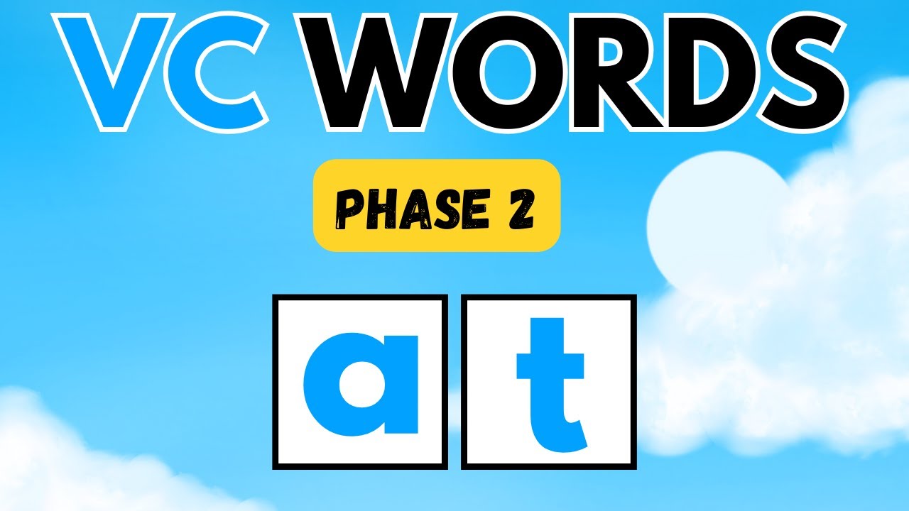 VC Words (Vowel, Consonant) | Phase 2 Phonics | Learn to Read - YouTube