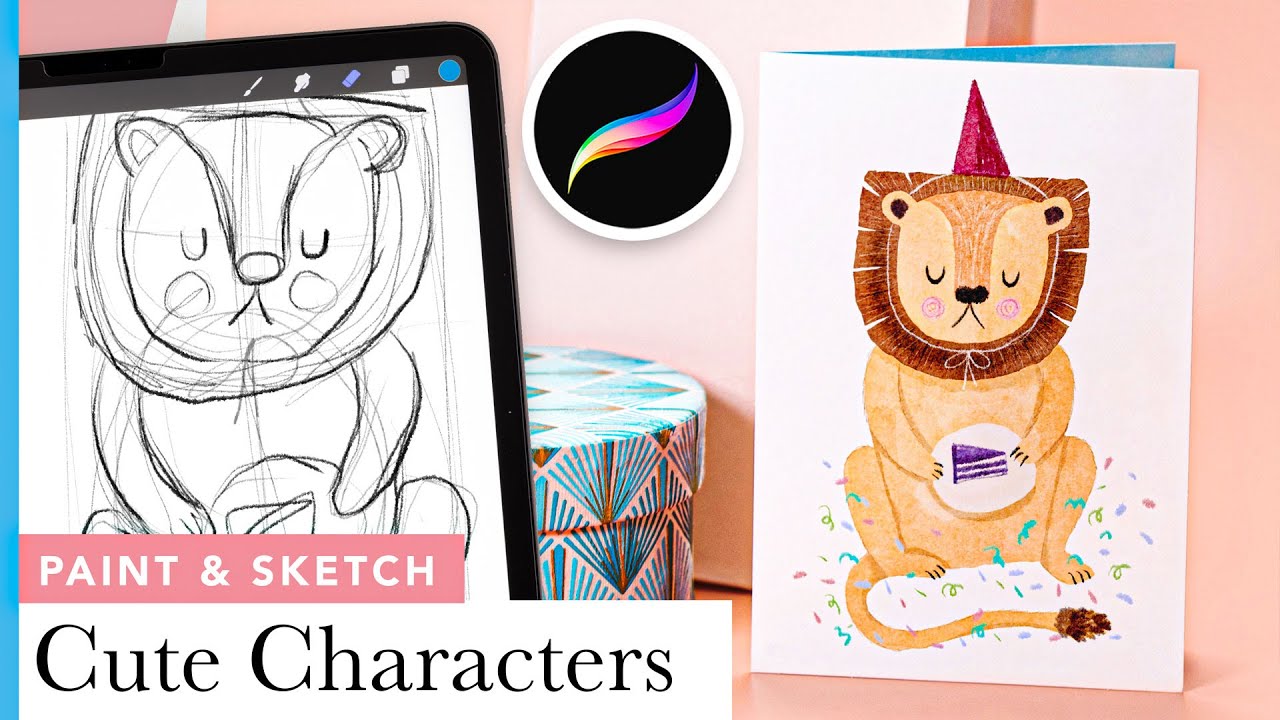 How to paint cute characters for children's books & storybooks ...