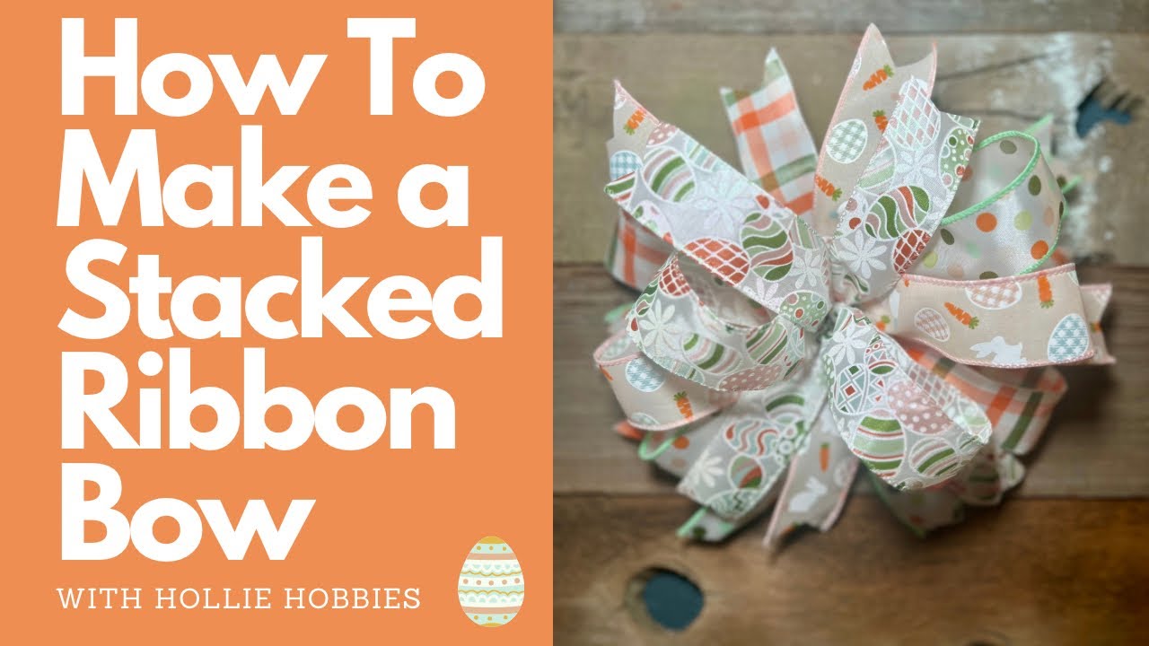 How To Make a Bow out of Ribbon/ How To Make a Bow/ Easy Ribbon Bow ...