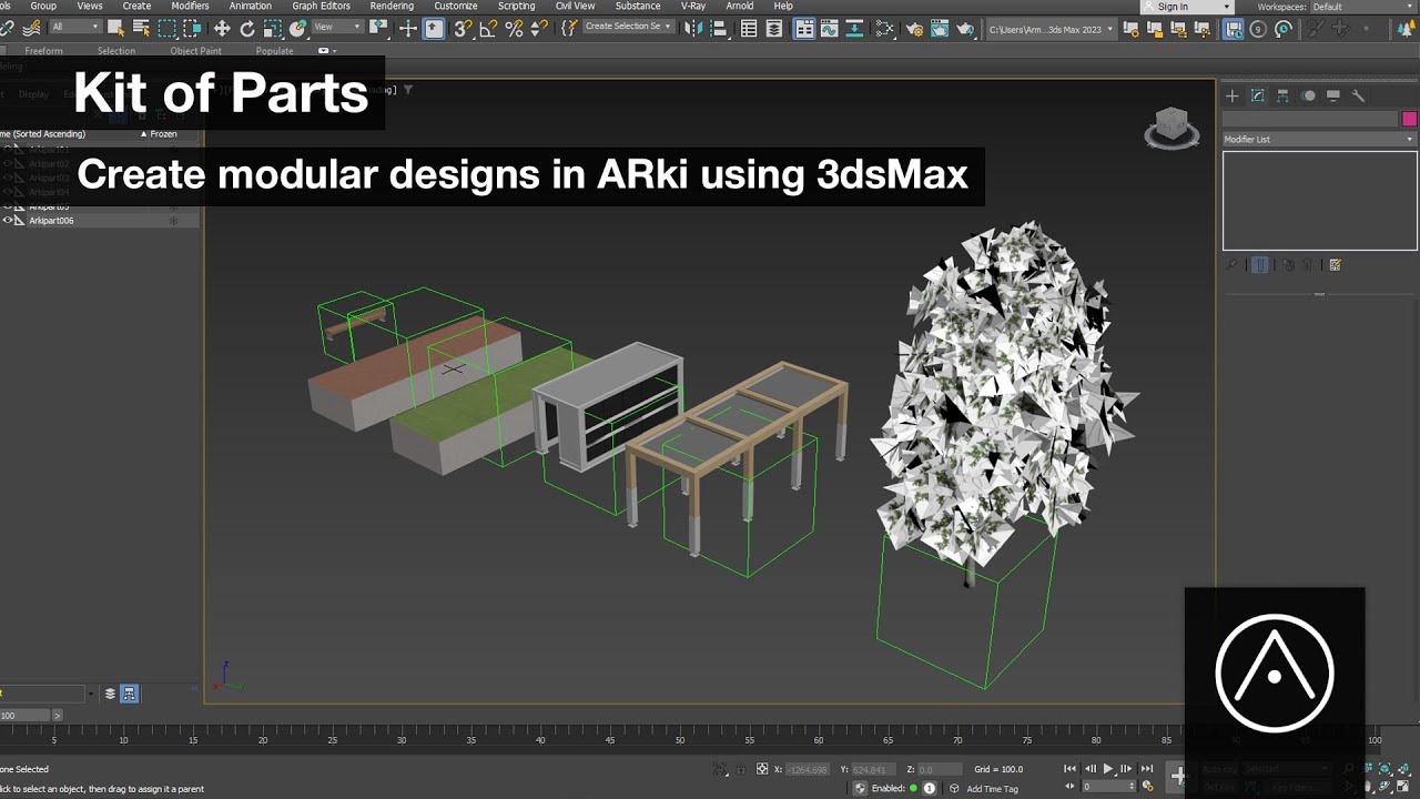 Create modular designs in ARki using 3DS Max - YouTube