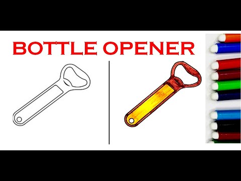 How to draw bottle opener : For beginners - YouTube