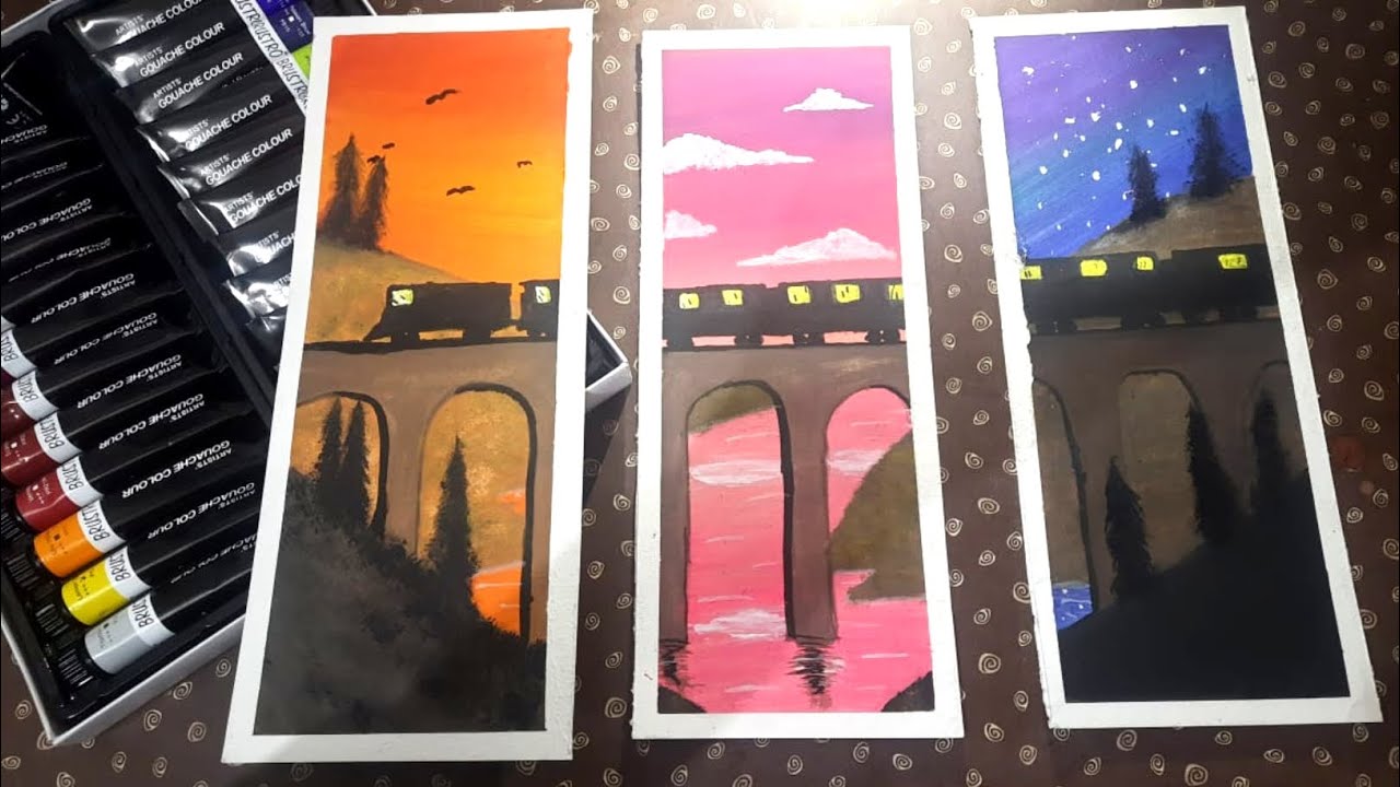 Today making Three in one painting using Bhustro Acrylic colours #art # ...