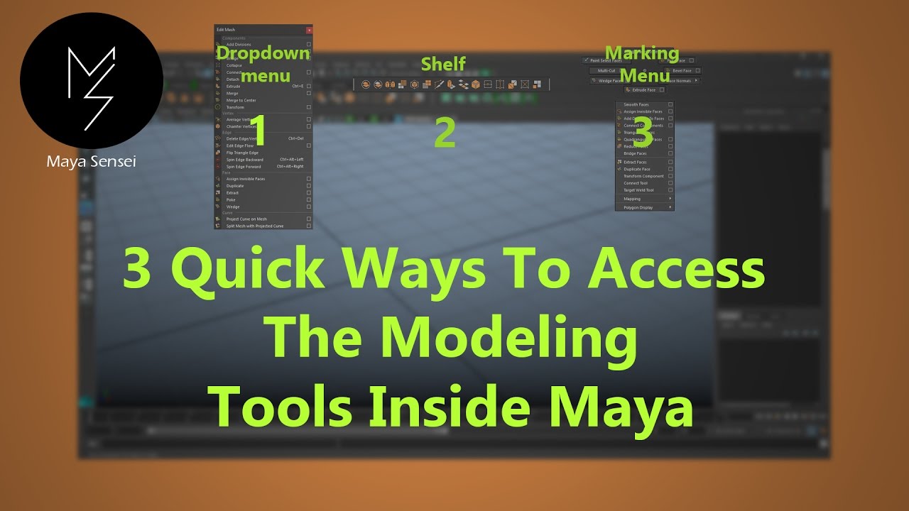 3 Simple Ways To Access The Modeling tools in Maya - YouTube