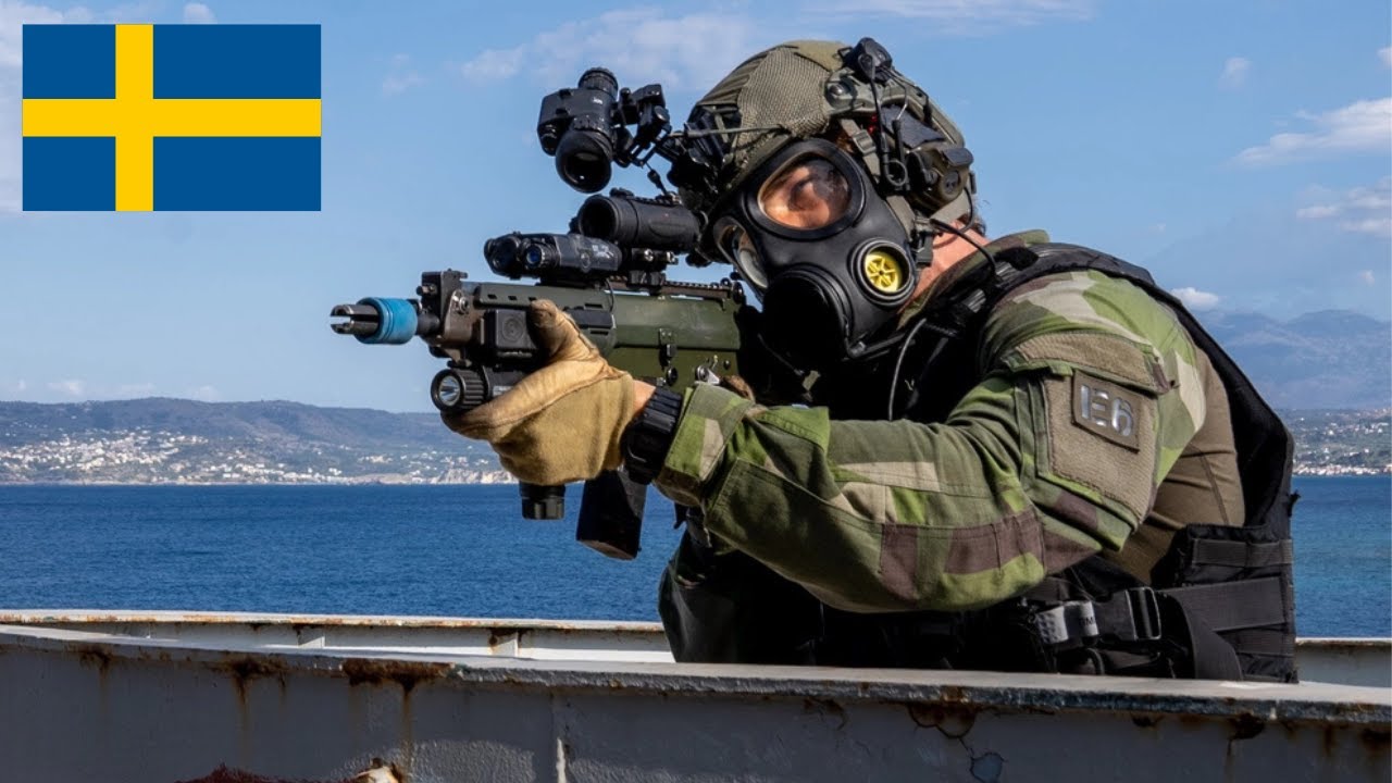 Swedish Marines conduct VBSS operation using Automatkarbin (AK-5D ...