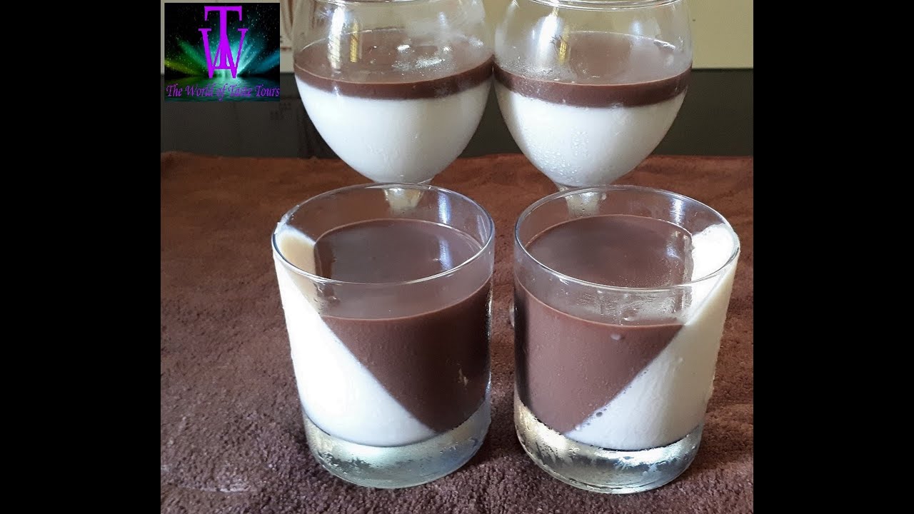 Panna Cotta Recipe/Chocalate And Vanilla Panna Cotta With Gelatin/The ...