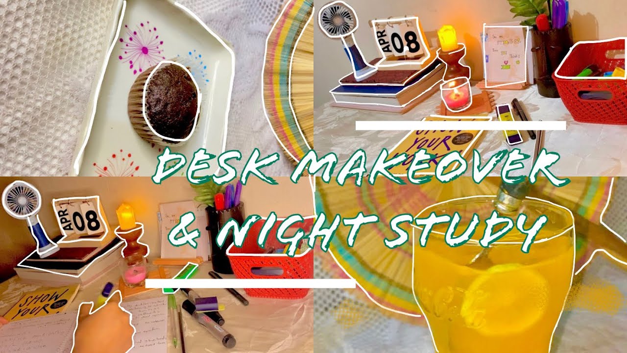 🍂 Study desk makeover & Night study 📚 - YouTube